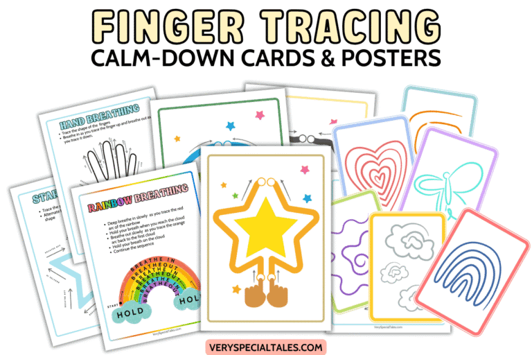 25 Free Finger Tracing Calm-Down Cards & Posters - Very Special Tales
